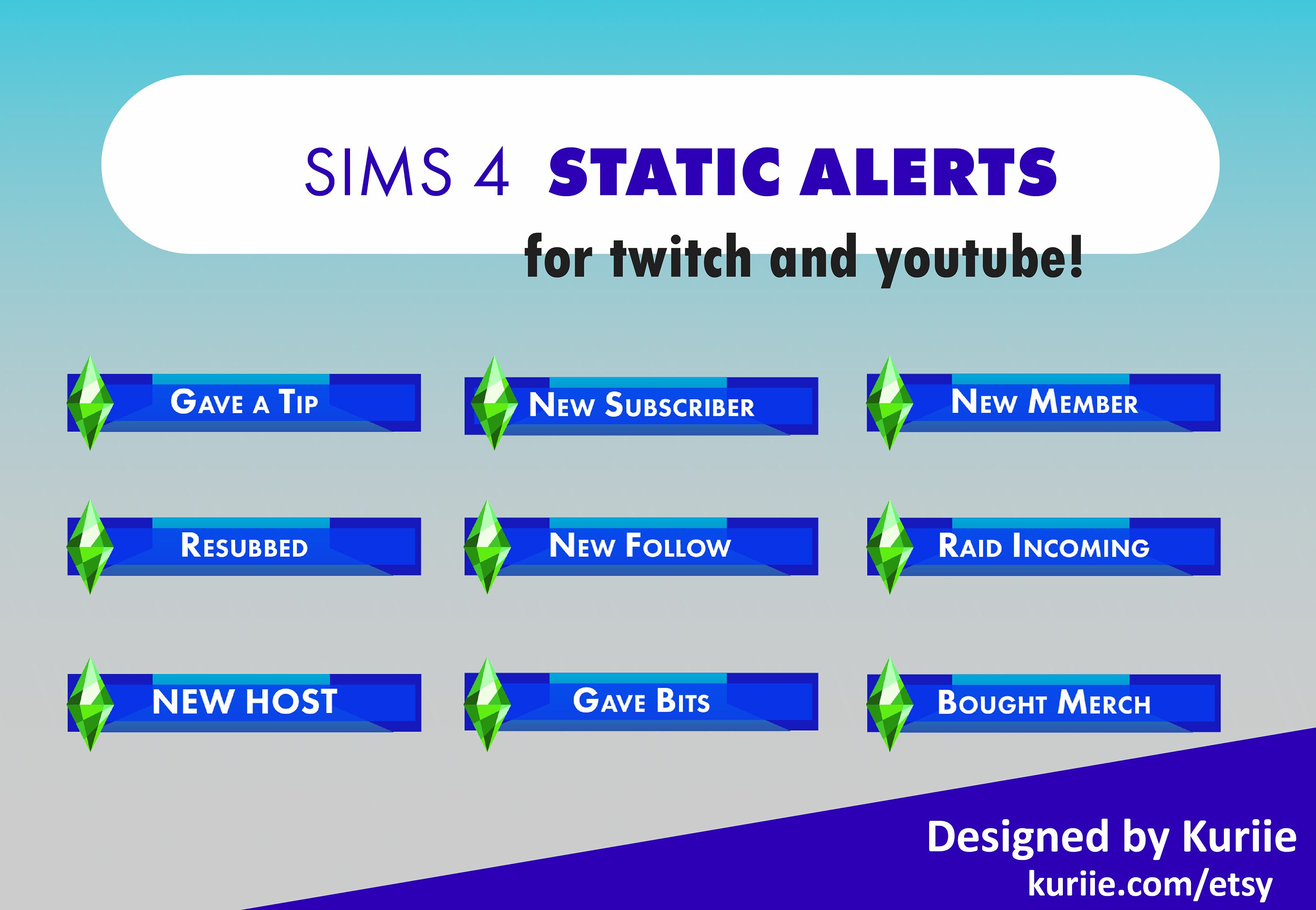 The Sims Stream Overlay Package | Animated Screens | Overlays | Panels ...