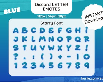 45 Discord LETTER Emotes -purple Starry Design - INSTANT DOWNLOAD - Etsy