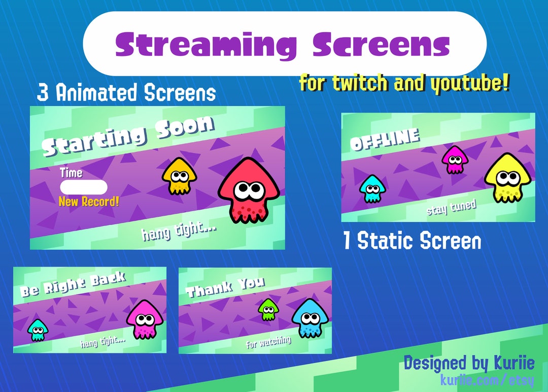Splatoon Animated Screens for Livestreams + 1 Static Offline Screen ...