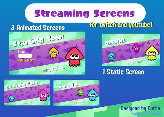 Splatoon Animated Screens for Livestreams 1 Static Offline - Etsy