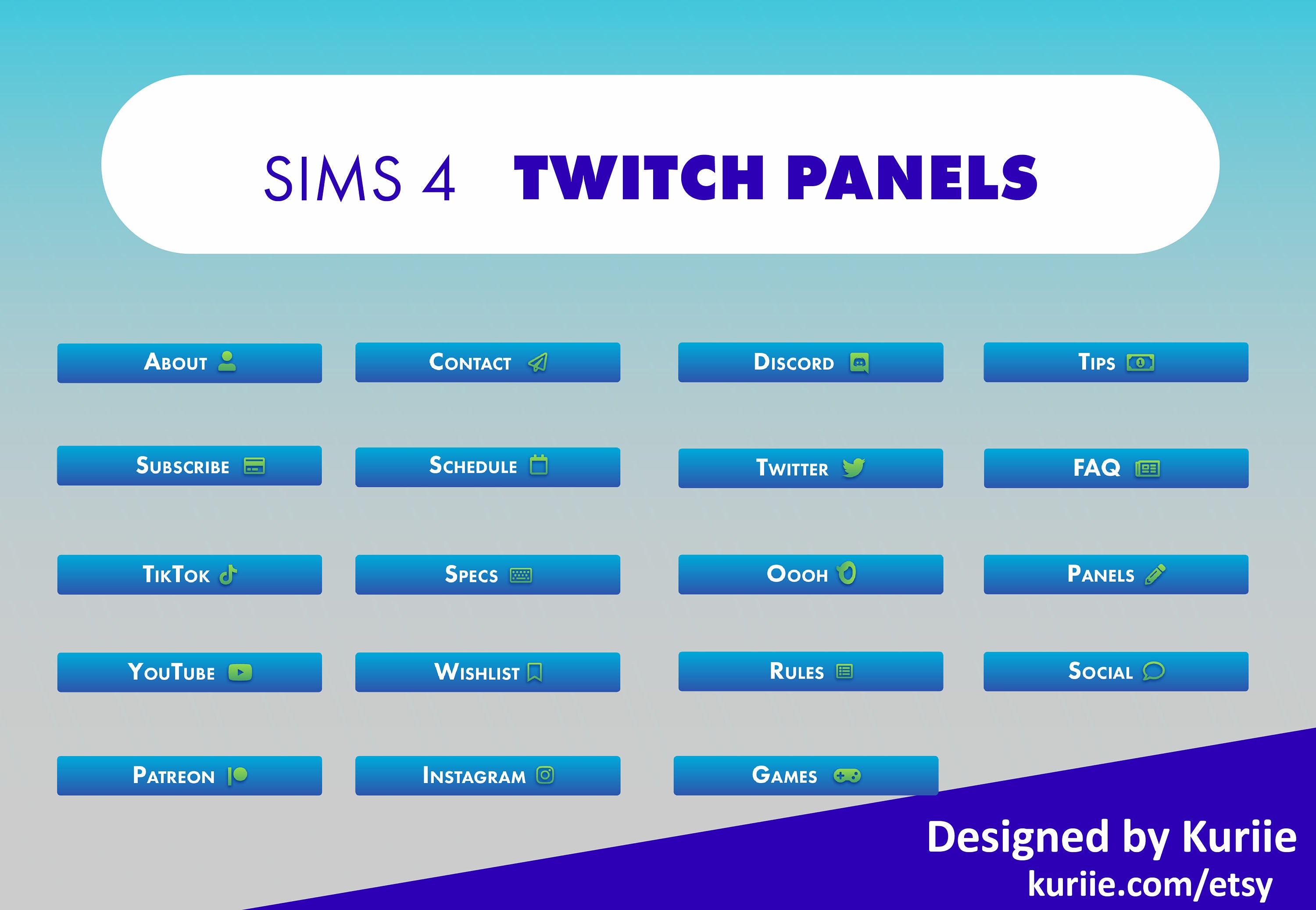 The Sims Stream Overlay Package | Animated Screens | Overlays | Panels ...