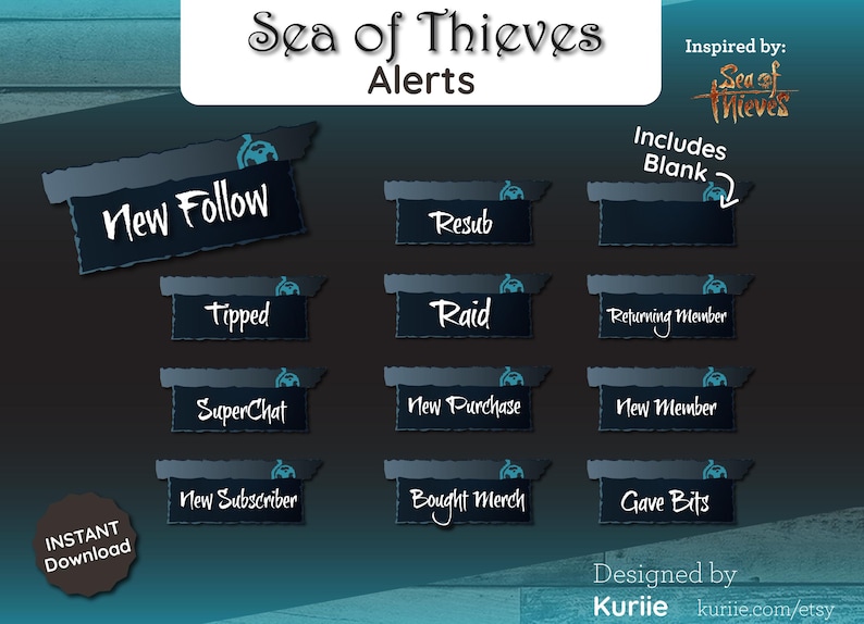 12 Merchant Guild - Sea of Thieves Inspired - Style Static Alerts | for ...