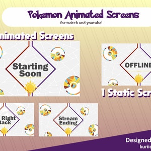 Pokémon Scarlet / Violet Stream Overlay Package | Animated Screens ...