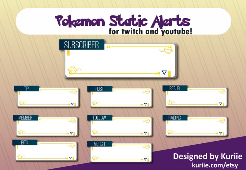 Pokémon Scarlet / Violet Stream Overlay Package | Animated Screens ...