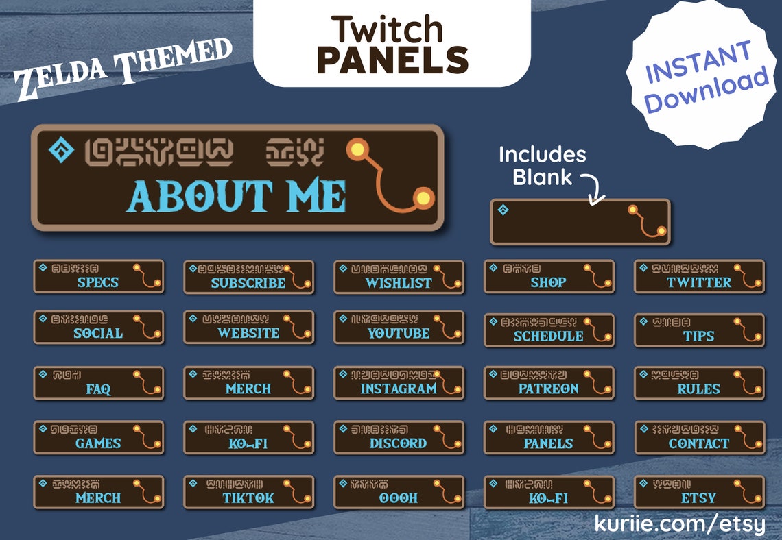 Zelda Botw Stream Package Bundle Animated Screens Overlays Panels ...