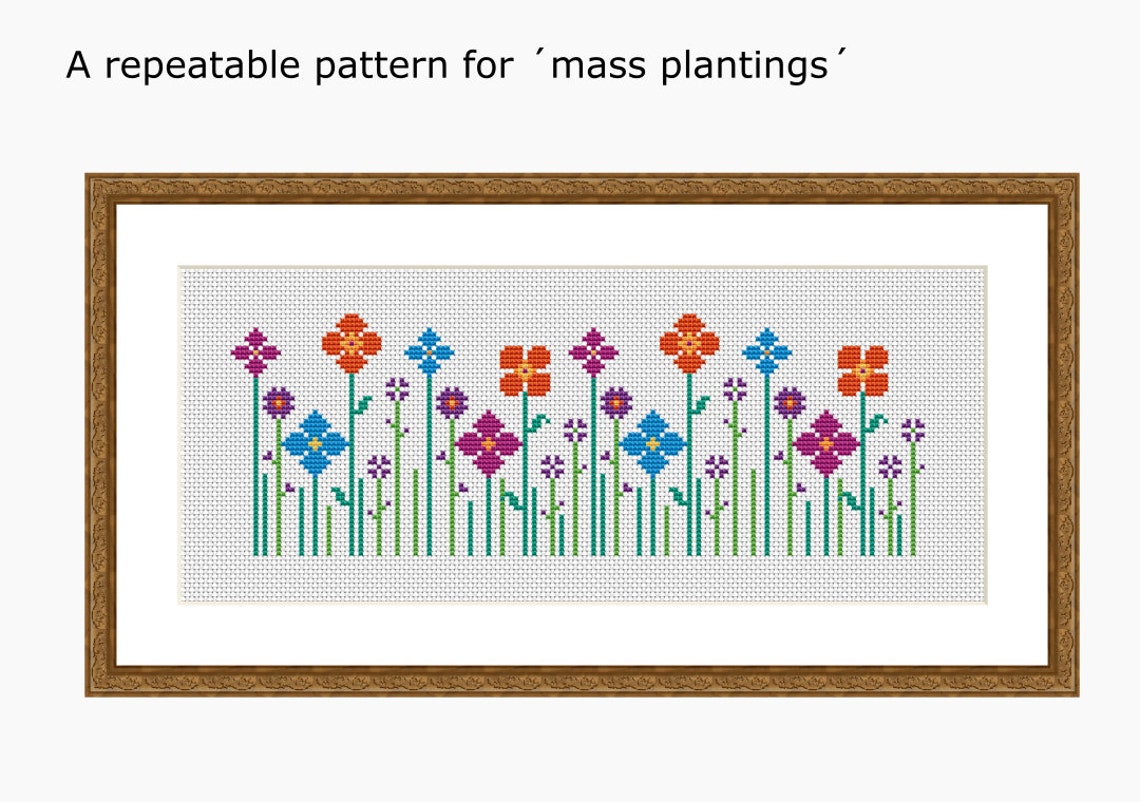 Cross Stitch Pattern, Modern Cross Stitch Chart, Quick & Easy ...