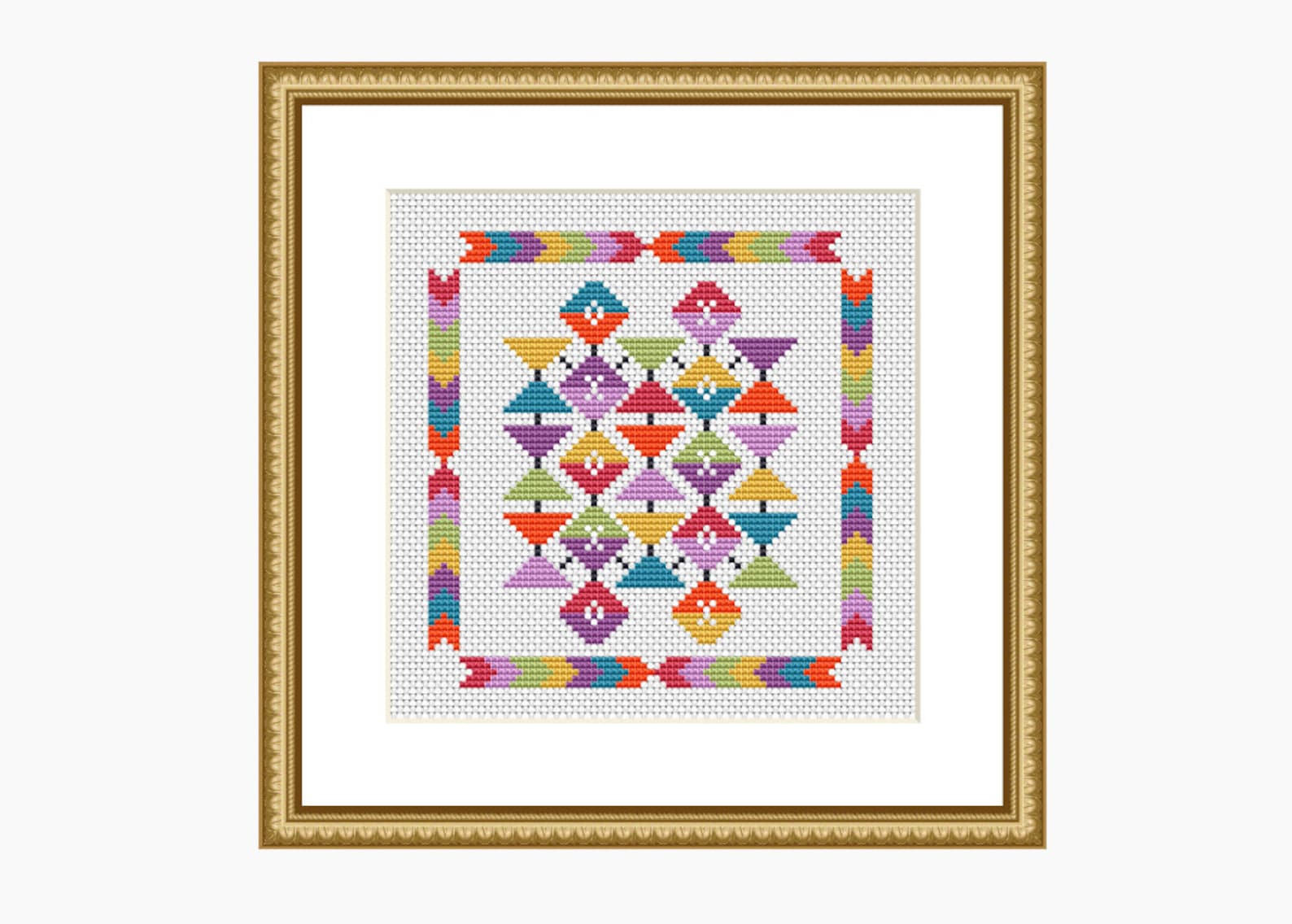 Cross Stitch Pattern, Modern Cross Stitch, GEOMETRIC AZTEC Cross Stitch ...