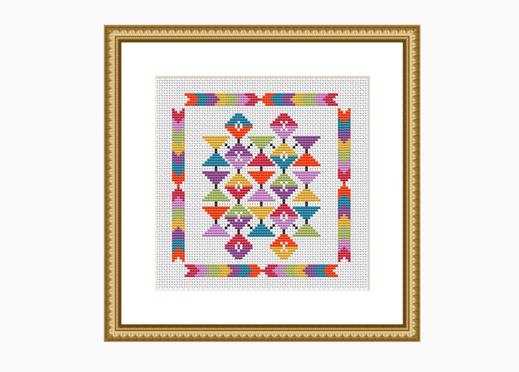 Cross Stitch Pattern, Modern Cross Stitch, GEOMETRIC AZTEC Cross Stitch ...