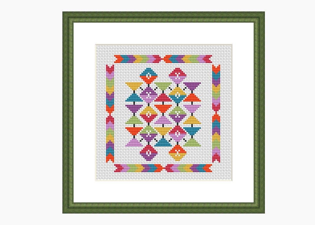 Cross Stitch Pattern, Modern Cross Stitch, GEOMETRIC AZTEC Cross Stitch ...