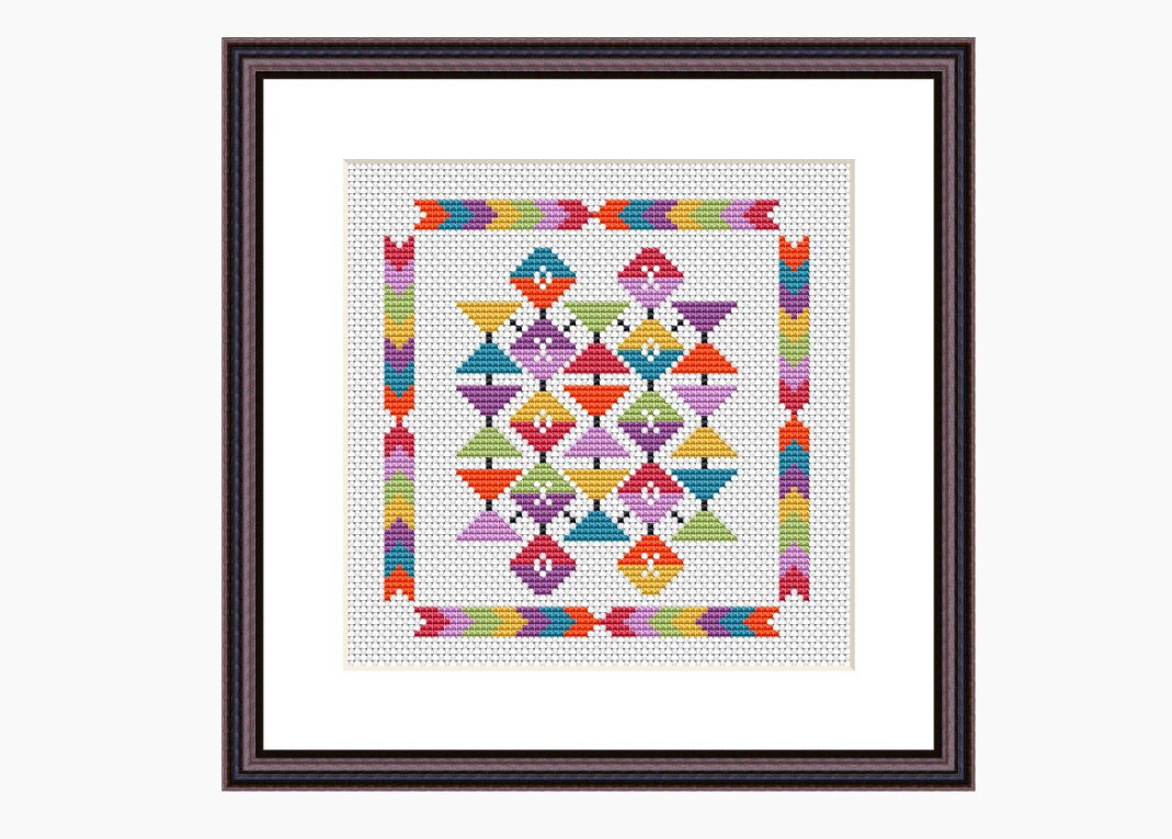 Cross Stitch Pattern, Modern Cross Stitch, GEOMETRIC AZTEC Cross Stitch ...