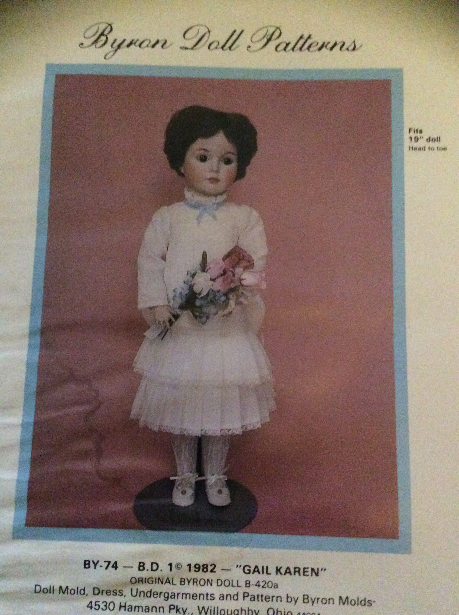 Doll & Model Making Home & Hobby Byron Doll Pattern Bru June Regina BY ...