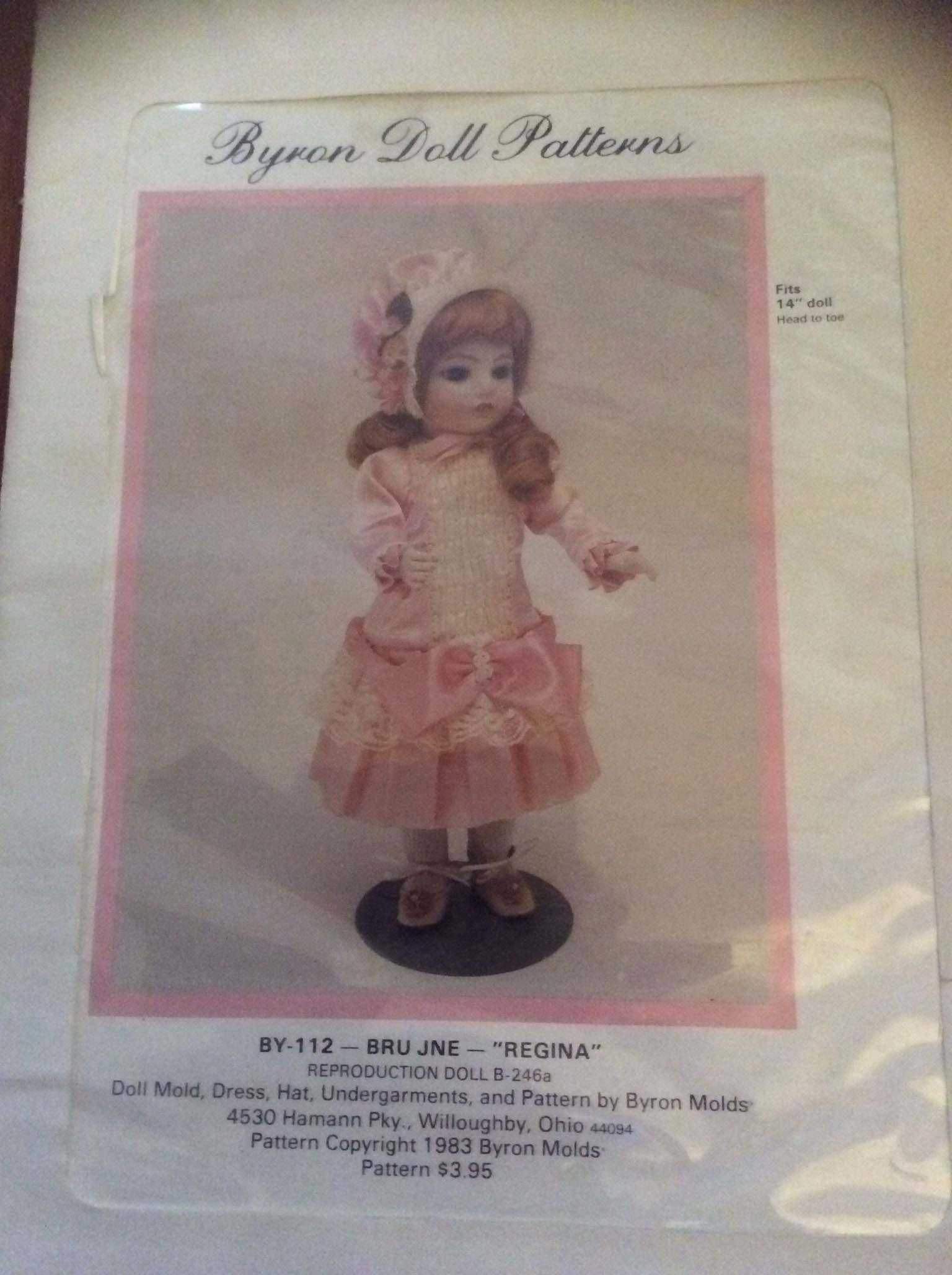 Doll & Model Making Home & Hobby Byron Doll Pattern Bru June Regina BY ...