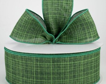 Emerald Green Wired Ribbon - Etsy