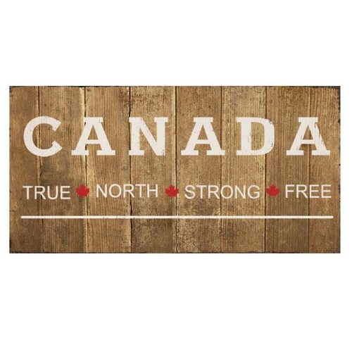 Canada True North Strong and Free Wood Sign / Canada Day - Etsy
