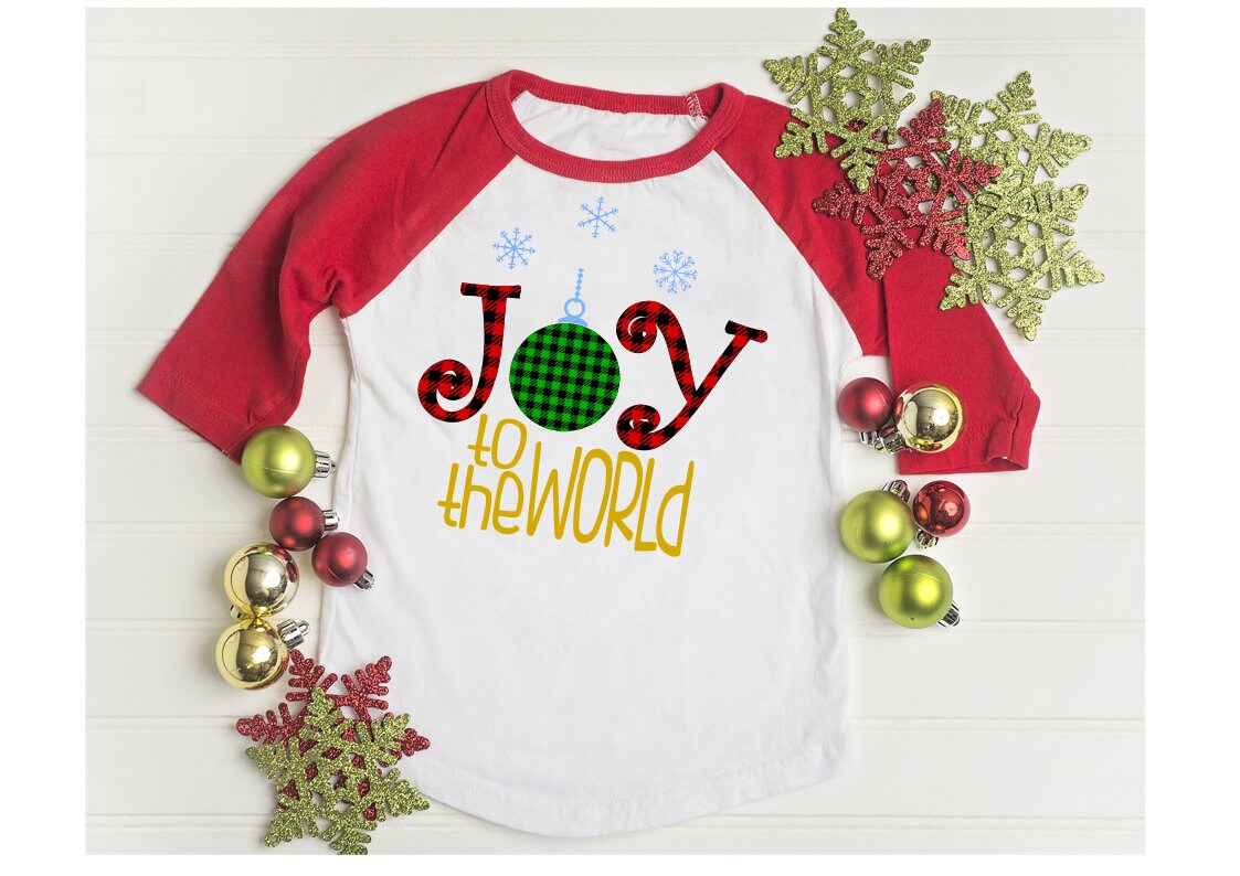 Christmas SVG Buffalo Plaid SVG Joy to the World Svg - Etsy