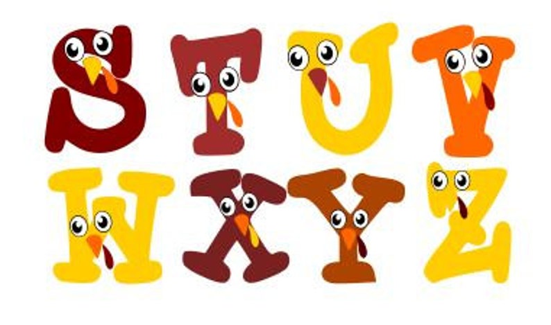 Set of Turkey Letters SVG DXF AI Ps and Pdf Cutting Files - Etsy