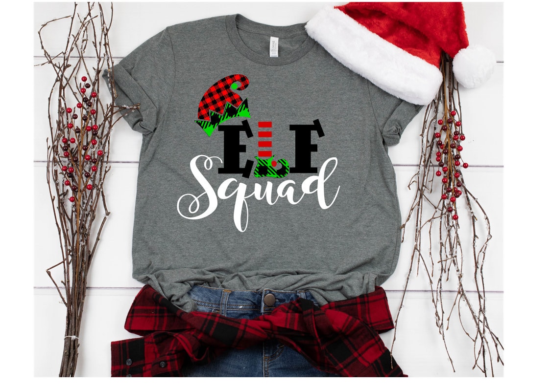 Elf Svg Buffalo Plaid Christmas Elf Svg Elf Squad Svg SVG | Etsy