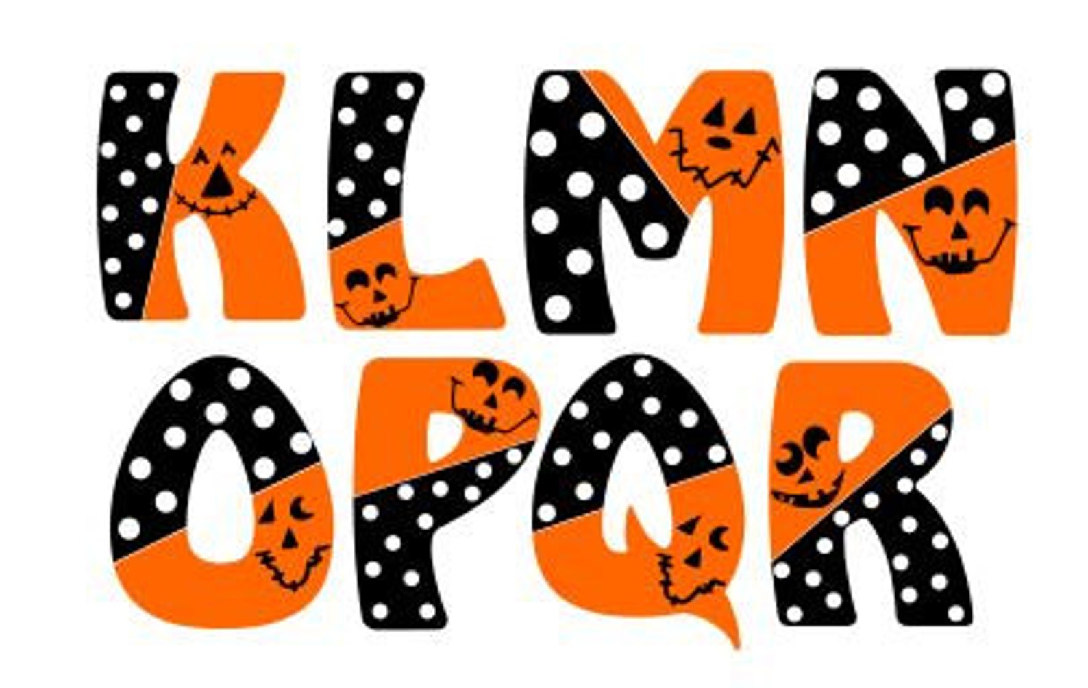 Halloween Jack O Lantern Letters SVG DXF AI Ps and Pdf - Etsy