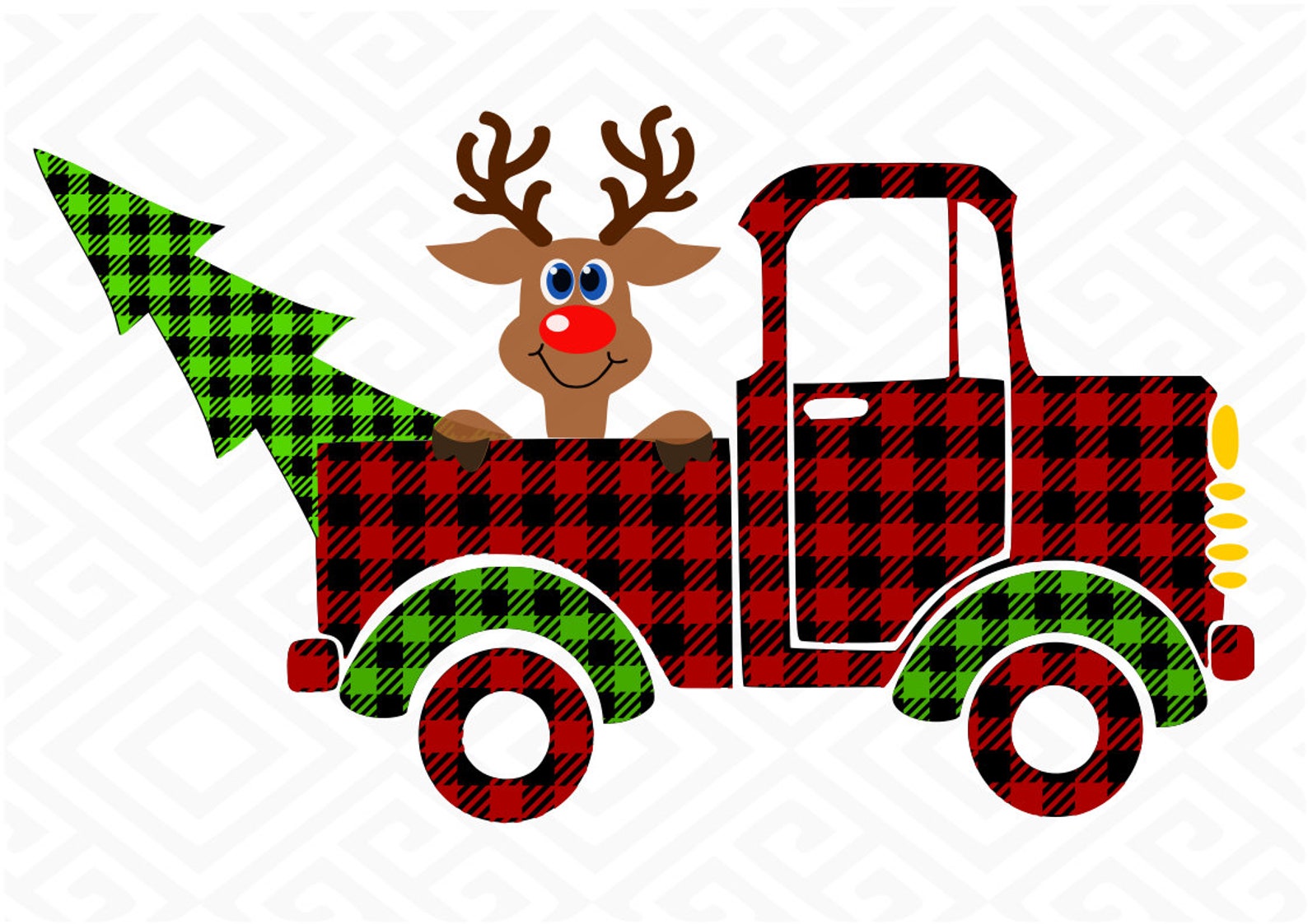 Buffalo Plaid Svg Christmas Svg Christmas Truck Svg - Etsy