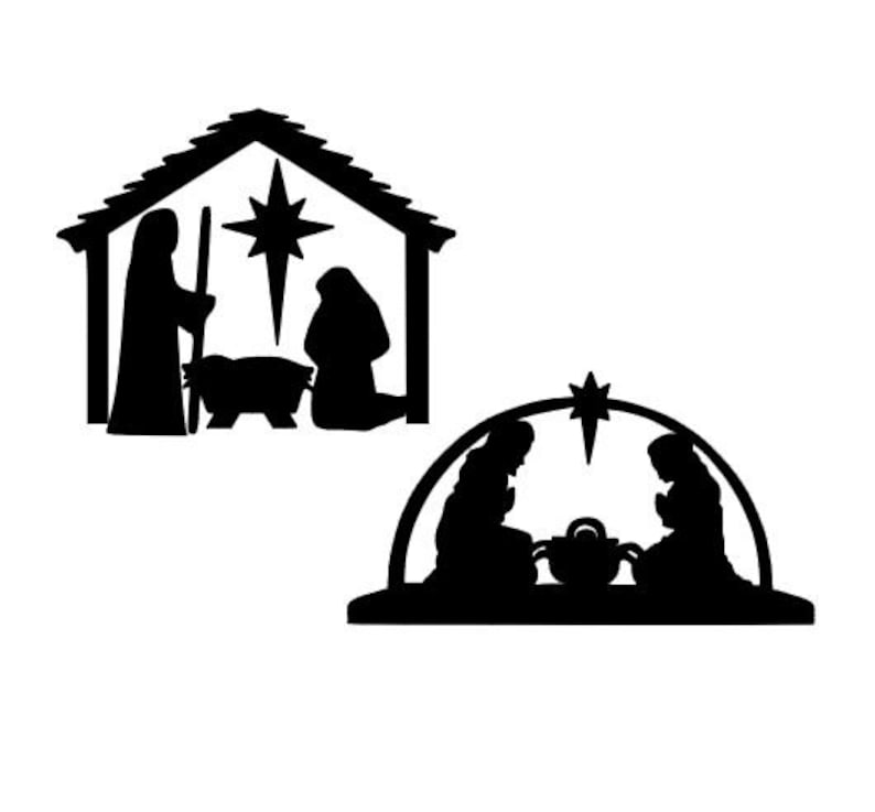 Christmas Nativity Scene SVG DXF EPS and pdf Cutting Files | Etsy