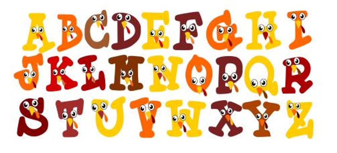 Set of Turkey Letters SVG DXF AI Ps and Pdf Cutting Files | Etsy