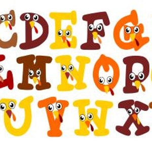 Set of Turkey Letters; SVG, DXF, AI, Ps and Pdf Cutting Files for ...