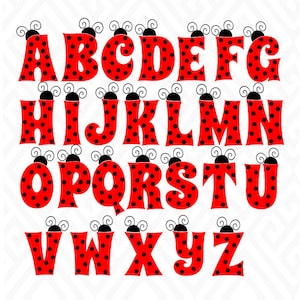 Ladybug Letters SVG, Ladybug Svg, Ladybug Font Svg, Ladbug Name Svg ...