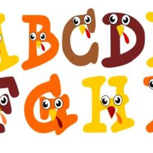 Set of Turkey Letters; SVG, DXF, AI, Ps and Pdf Cutting Files for ...