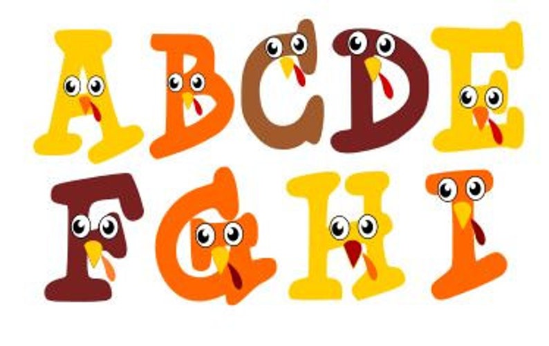 Set of Turkey Letters SVG DXF AI Ps and Pdf Cutting Files - Etsy