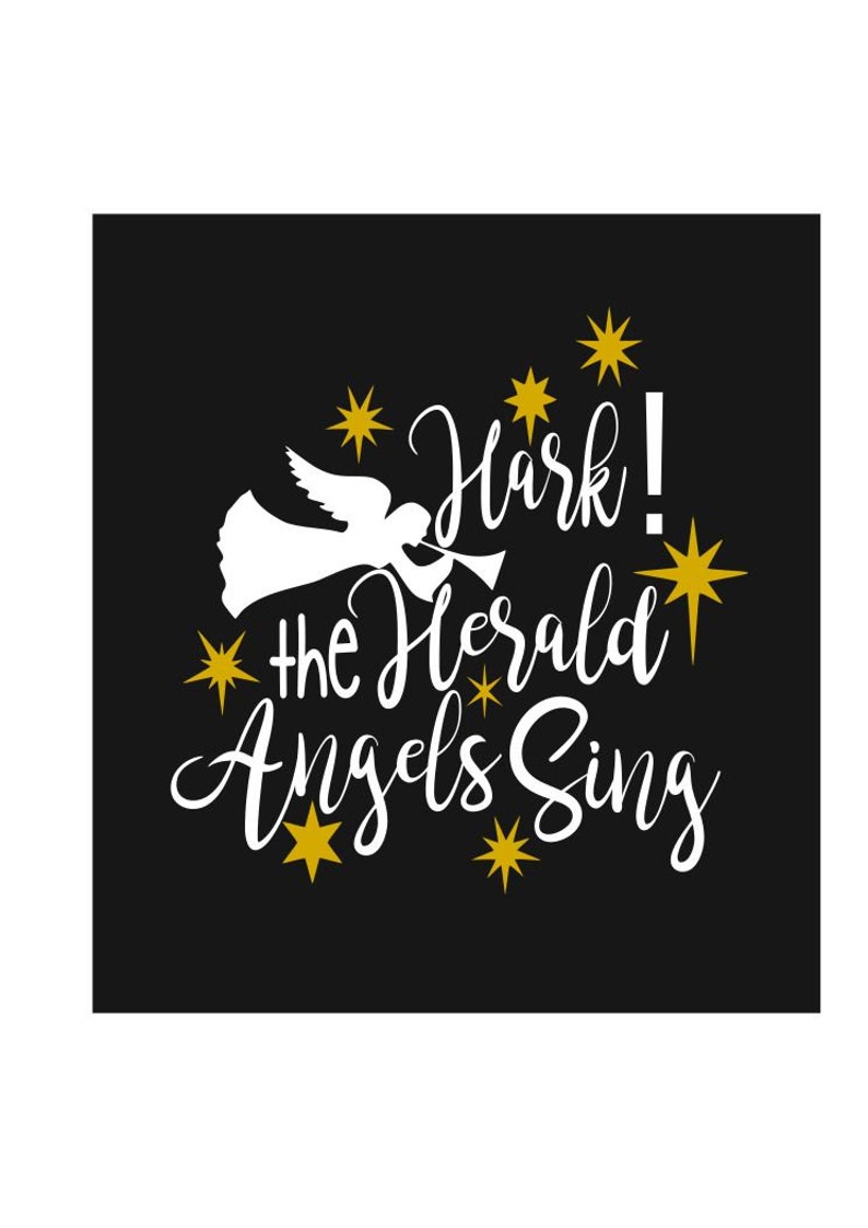Hark the Herald Angels Sing SVG DXF PS Ai and Pdf Digital | Etsy