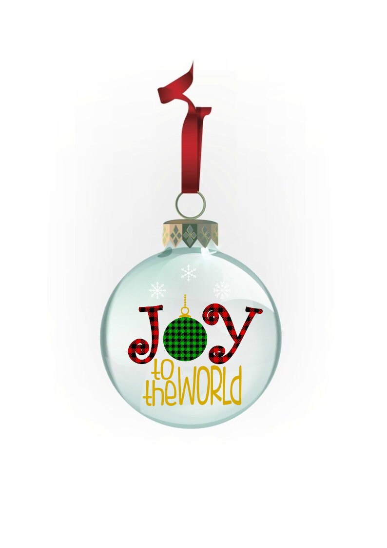 Christmas SVG Buffalo Plaid SVG Joy to the World Svg - Etsy