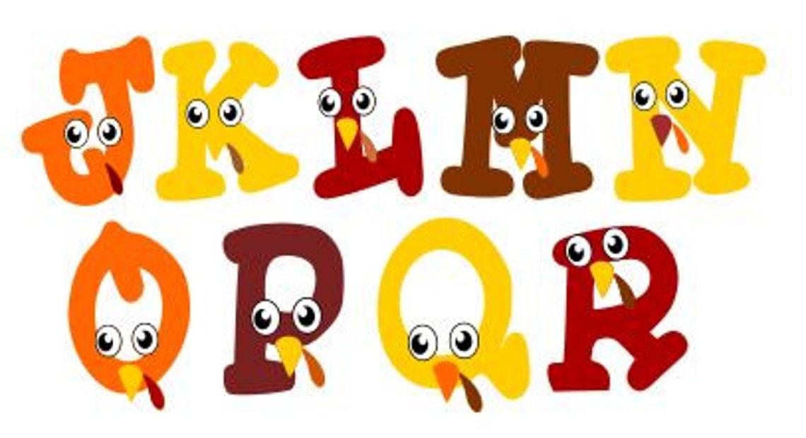 Set of Turkey Letters SVG DXF AI Ps and Pdf Cutting Files | Etsy