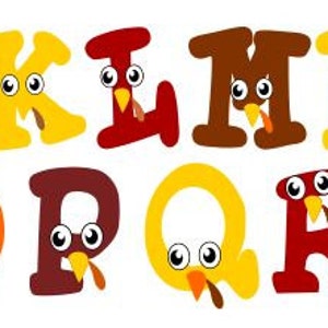 Set of Turkey Letters; SVG, DXF, AI, Ps and Pdf Cutting Files for ...