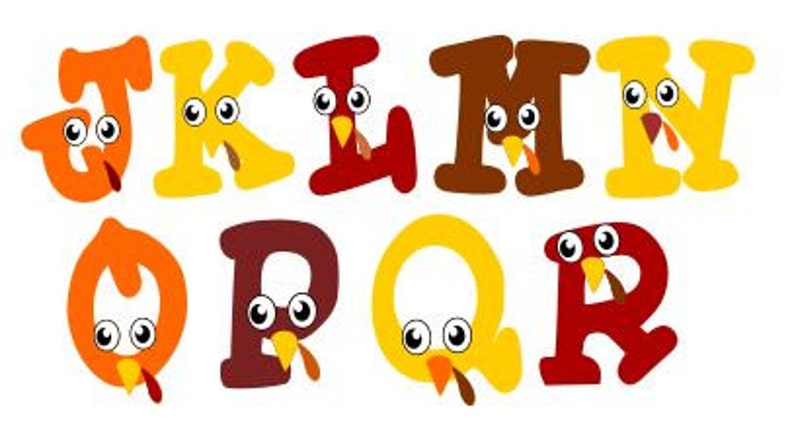 Set of Turkey Letters SVG DXF AI Ps and Pdf Cutting Files - Etsy