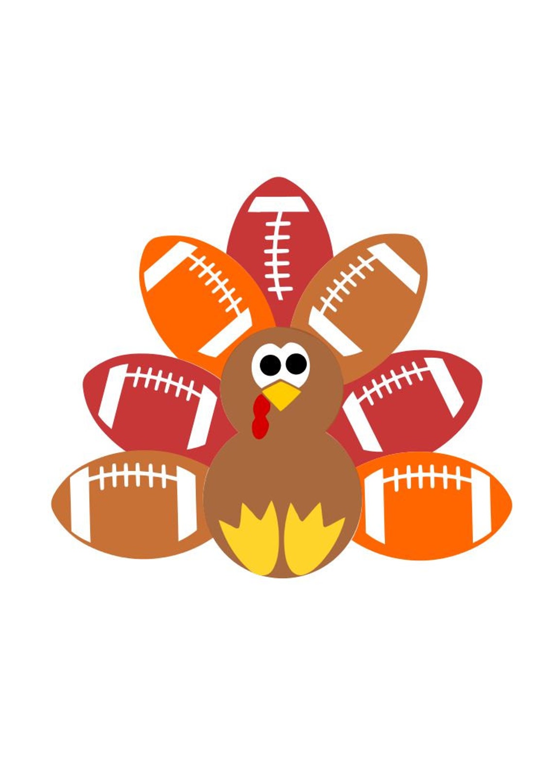Football Turkey Svg Thanksgiving Svg Football Svg - Etsy
