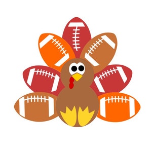 Football Turkey Svg, Thanksgiving Svg, Football Svg, Thanksgiving ...