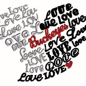 5x7 LOVE Love Love OHIO BUCKEYES Football Love Shirt Design - Etsy