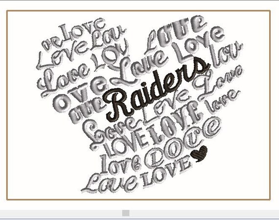 5x7 LOVE Love Love RAIDERS Football Love Shirt Design - Etsy
