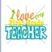 I LOVE MY Teacher First Grade Applique With Letters Back - Etsy