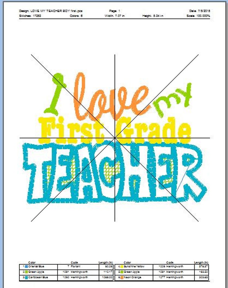 I LOVE MY Teacher first grade applique with letters back | Etsy