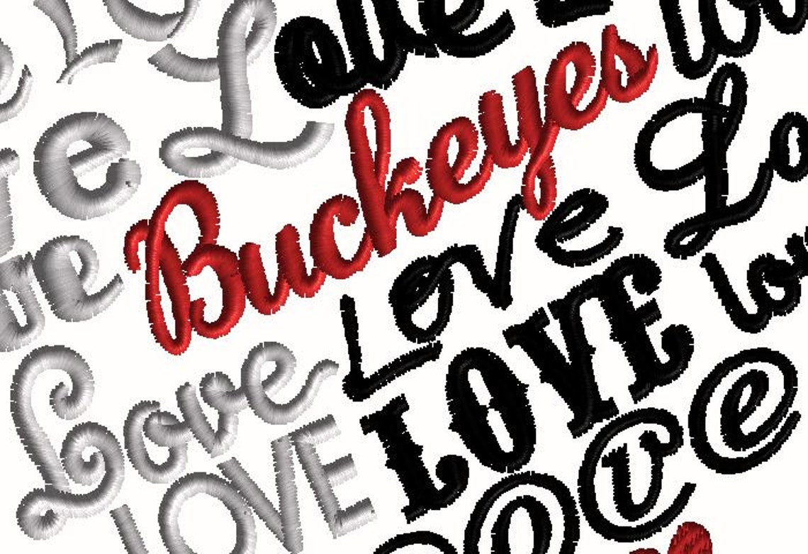 5x7 LOVE Love Love OHIO BUCKEYES Football Love Shirt Design - Etsy