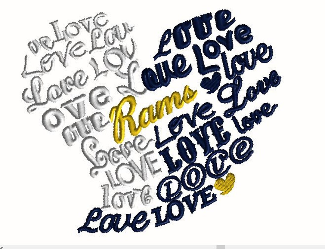 5x7 LOVE Love Love Rams! Football Love Shirt Design, Stadium Blanket ...