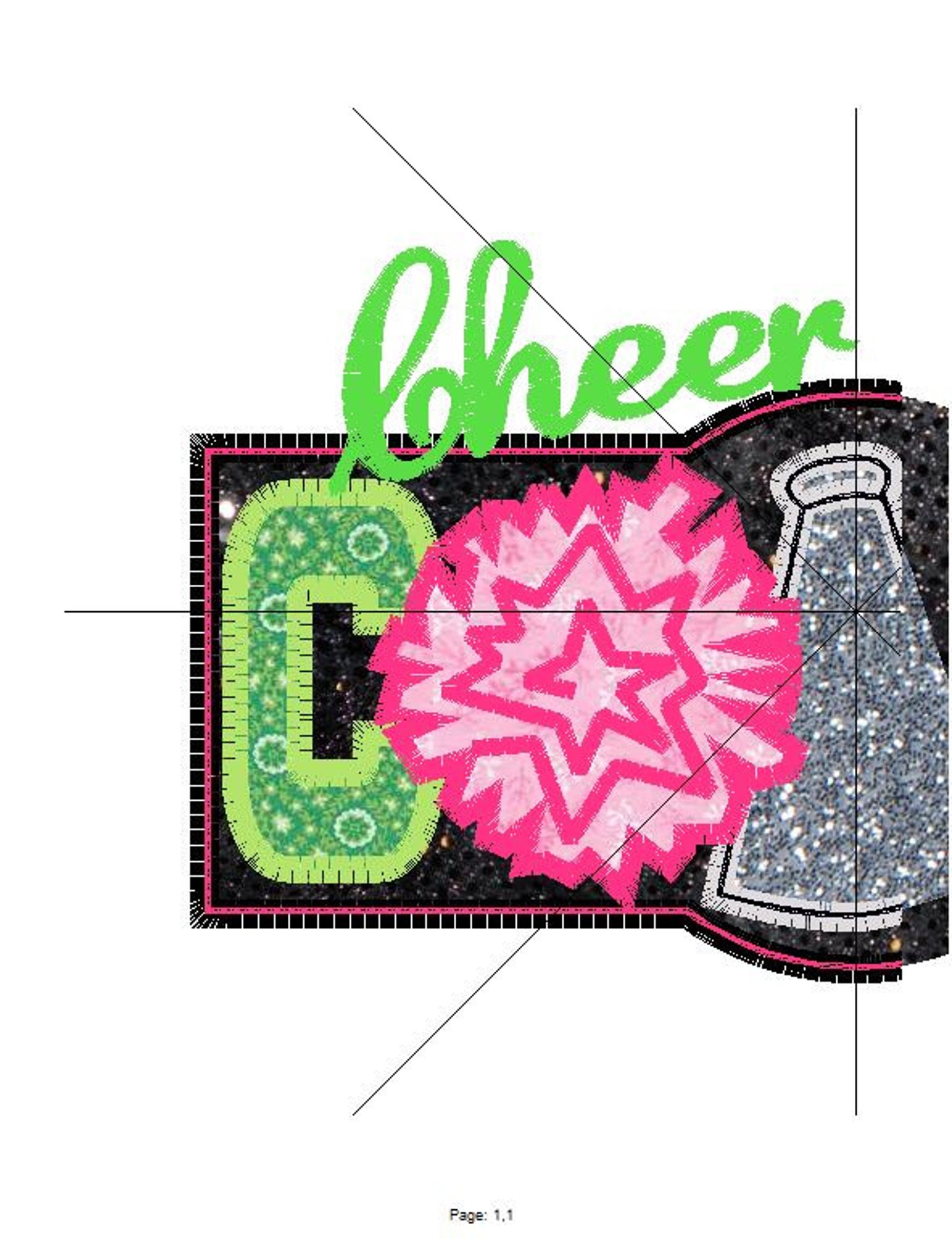 8x12 Hoop CHEER COACH Applique Lovers Delight! Applique Patch, Coach ...