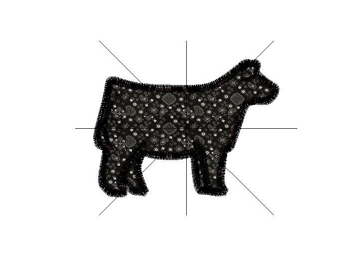 4X4 APPLIQUE CALF Embroidery Design! Embroidery Design for Machine ...