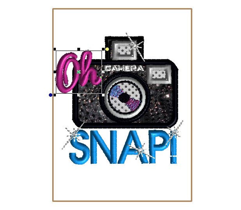 OH SNAP CAMERA Applique Embroidery Design to Fit 5x7 Machine Hoop ...