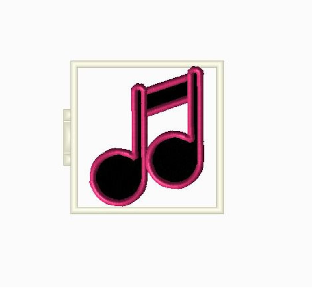 4X4 MUSIC NOTES Embroidery Design, Three Files Included, Applique, Fill ...