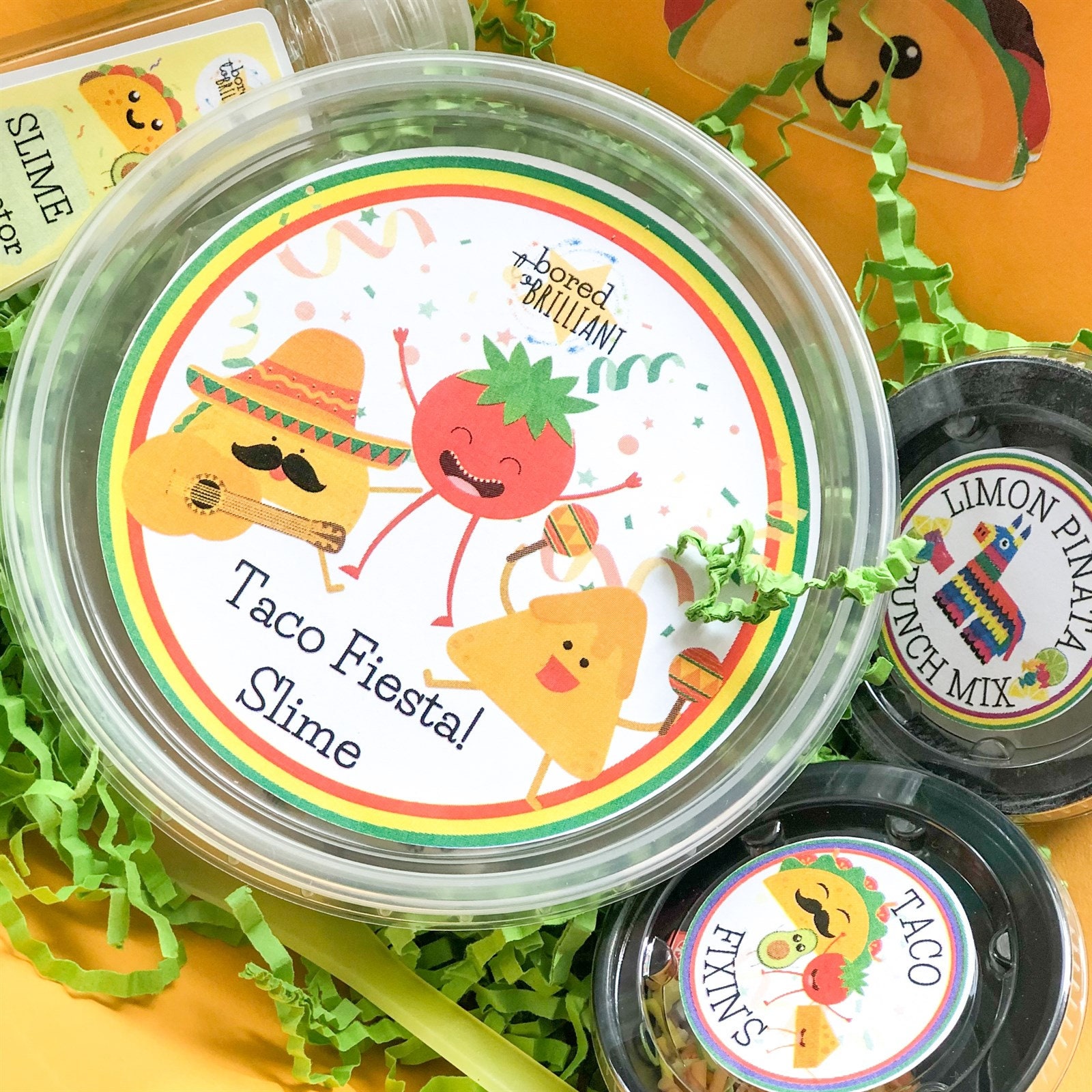 Taco Slime Kit Free Video Instructions Cinco De Mayo or Taco - Etsy