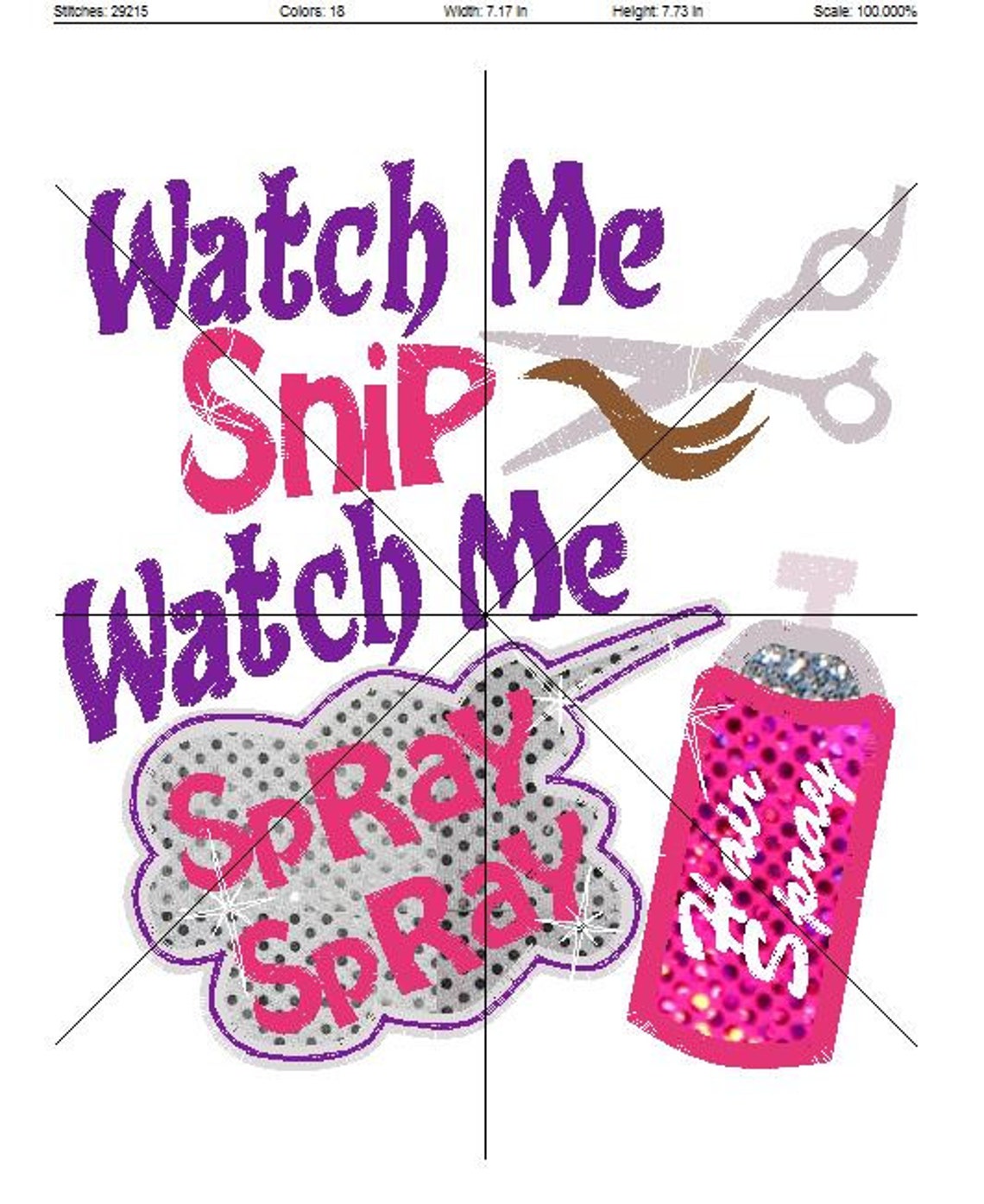 8X8 Watch Me SNIP, Watch Me Spray Spray! Hair Stylist Hairdresser ...