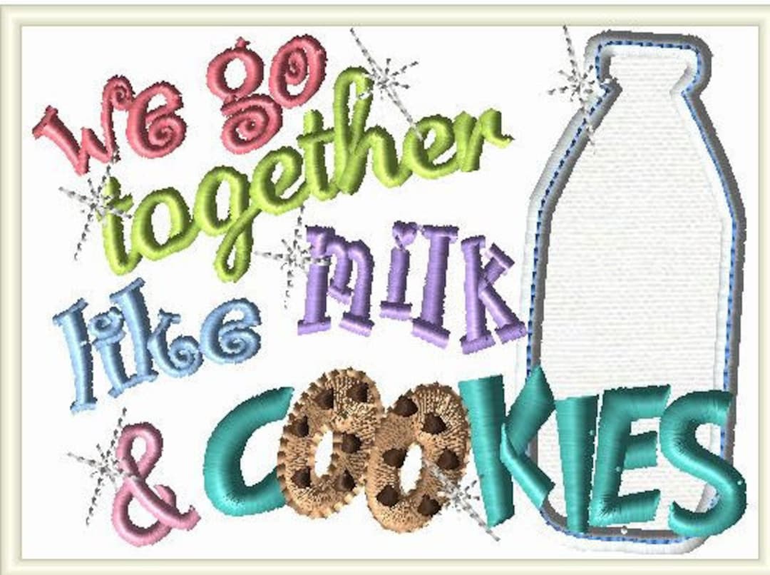 Two Designs.. 4X4 and 5x7 BIG/LITTLE We Go Together Like Milk and ...