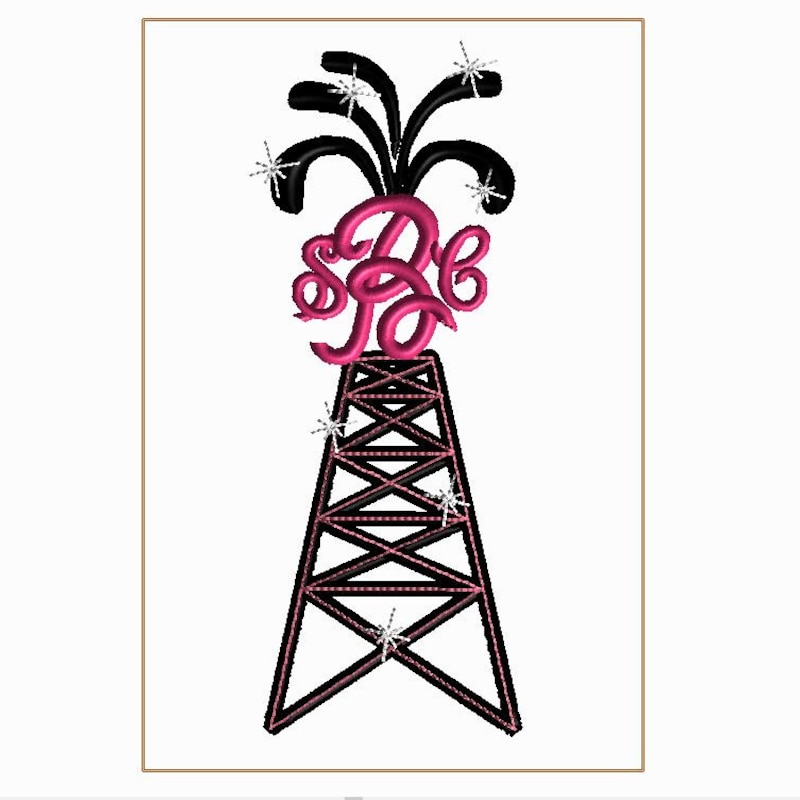 Oil Rig Embroidery - Etsy